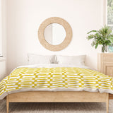 Chartreuse Dog Bones Duvet Cover Allyson Johnson