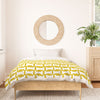Chartreuse Dog Bones Duvet Cover Allyson Johnson