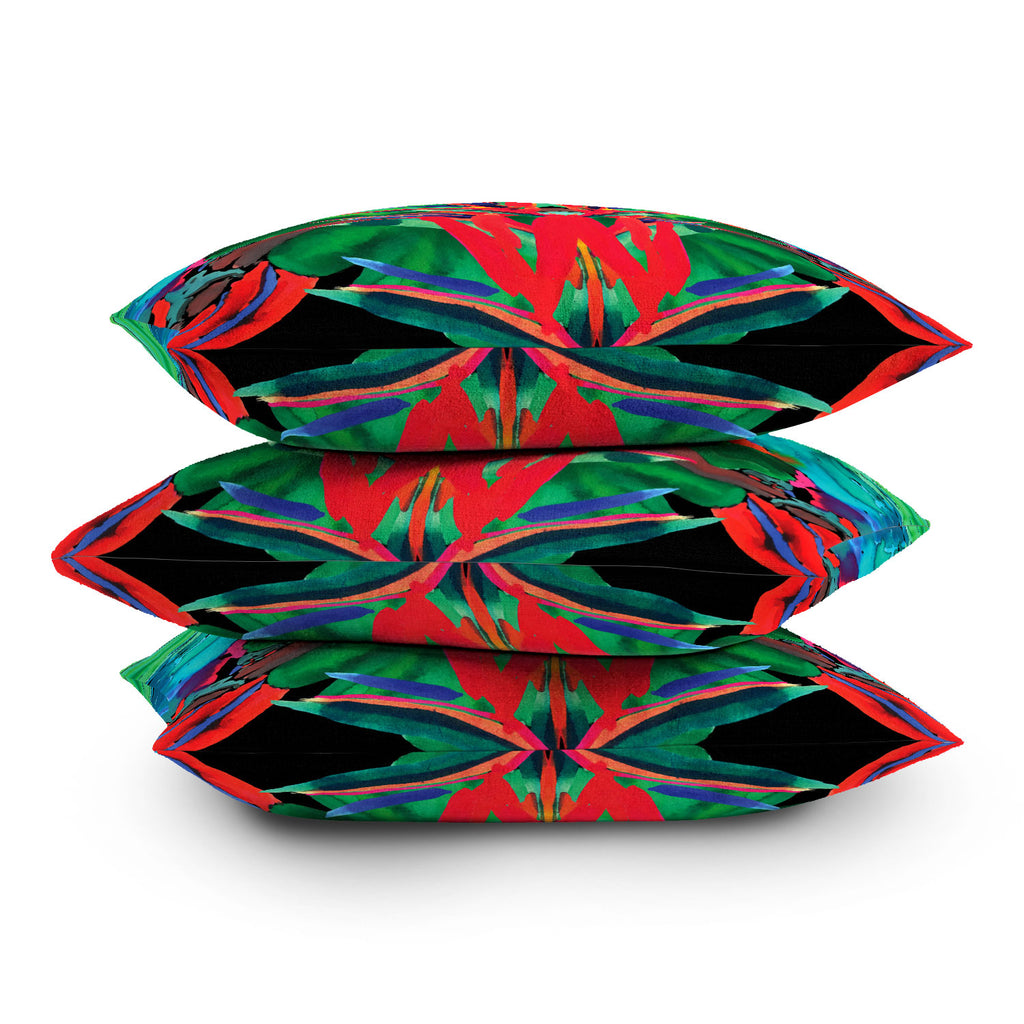 Welcome To The Jungle Parrot Outdoor Throw Pillow Amy Sia