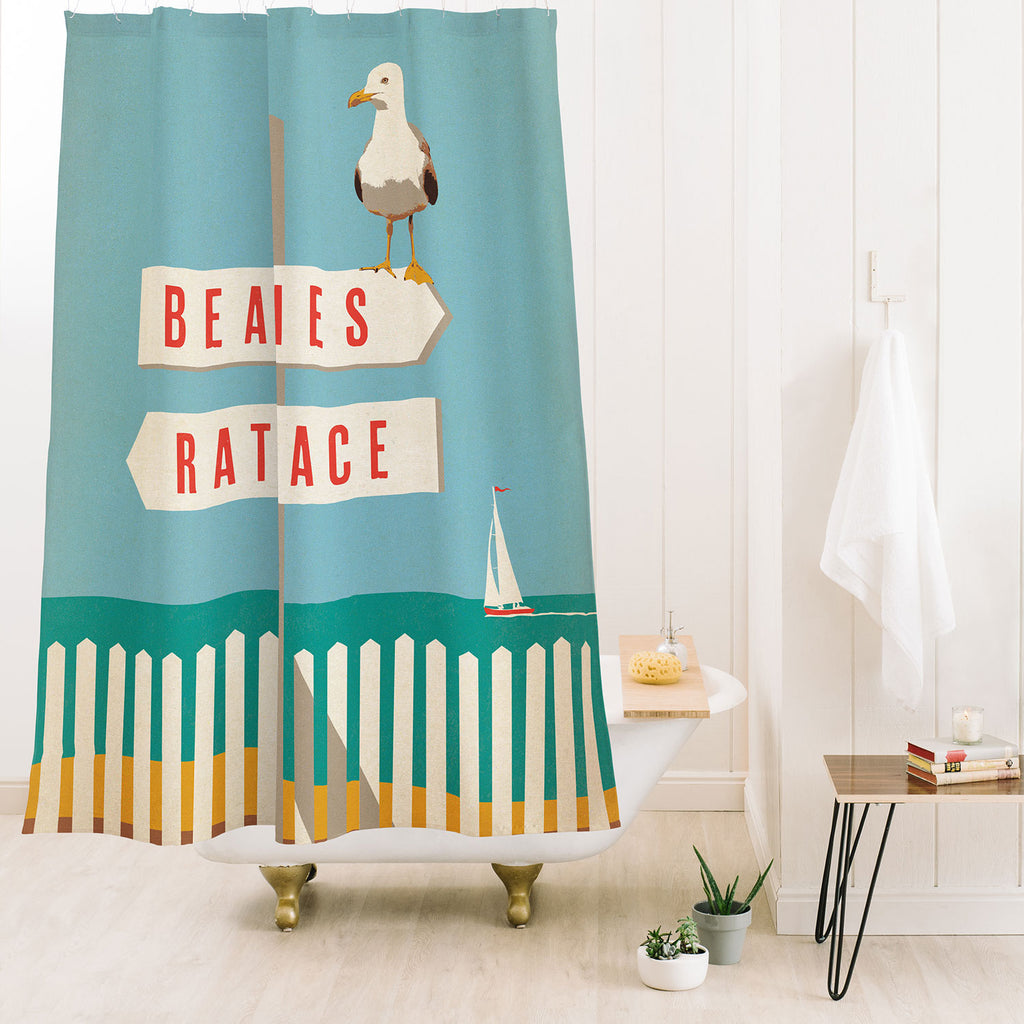 Sign Post Shower Curtain Anderson Design Group