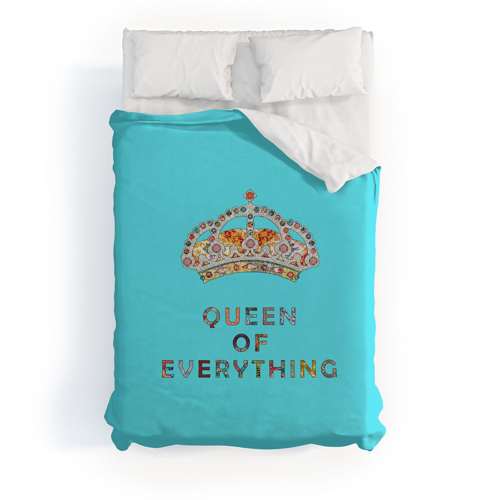 Queen Of Everything Blue Duvet Cover Bianca Green