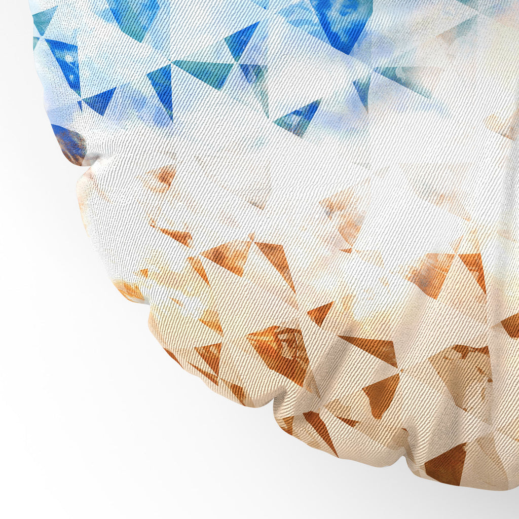 Indie Gold Sky Floor Pillow Round Caleb Troy