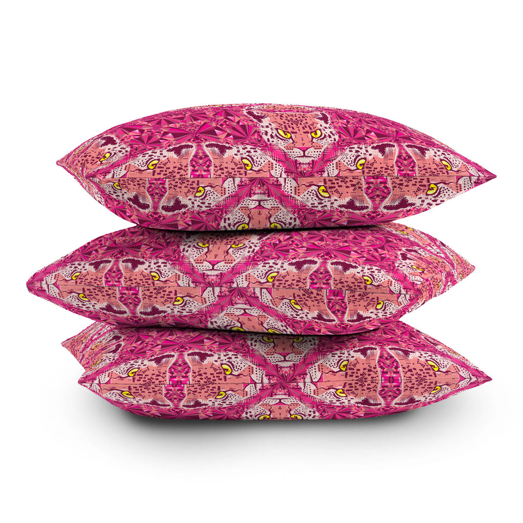 Pink Panther Pattern Outdoor Throw Pillow Chobopop