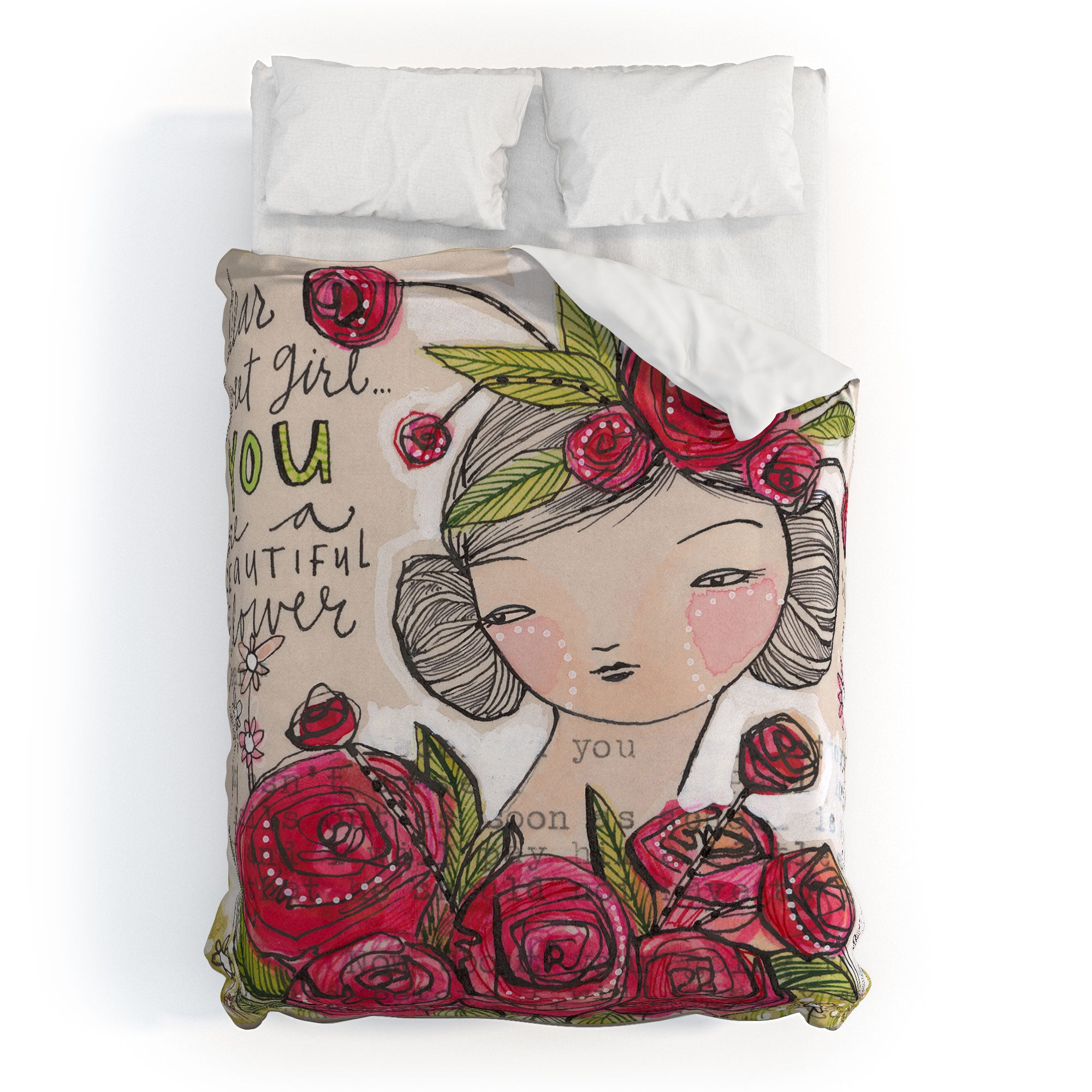 Dear Sweet Girl Duvet Cover Cori Dantini