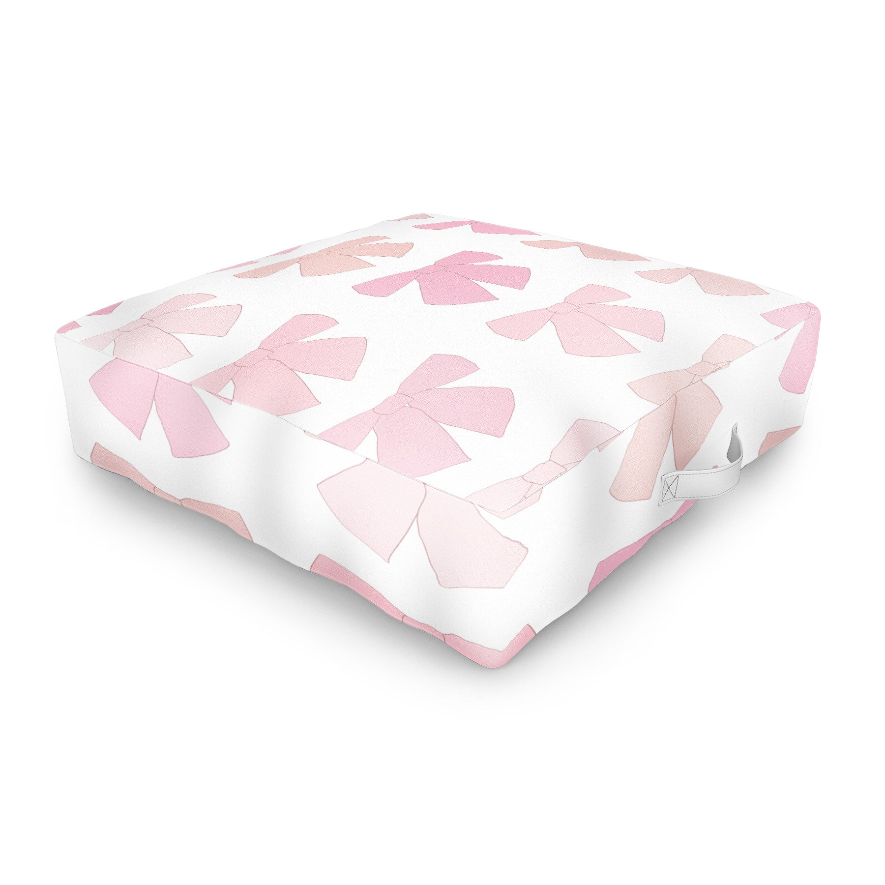 Pink Bows Preppy Coquette Outdoor Floor Cushion Daily Regina Designs