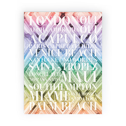 Beach Day Rainbow Mini Art Print Dash And Ash