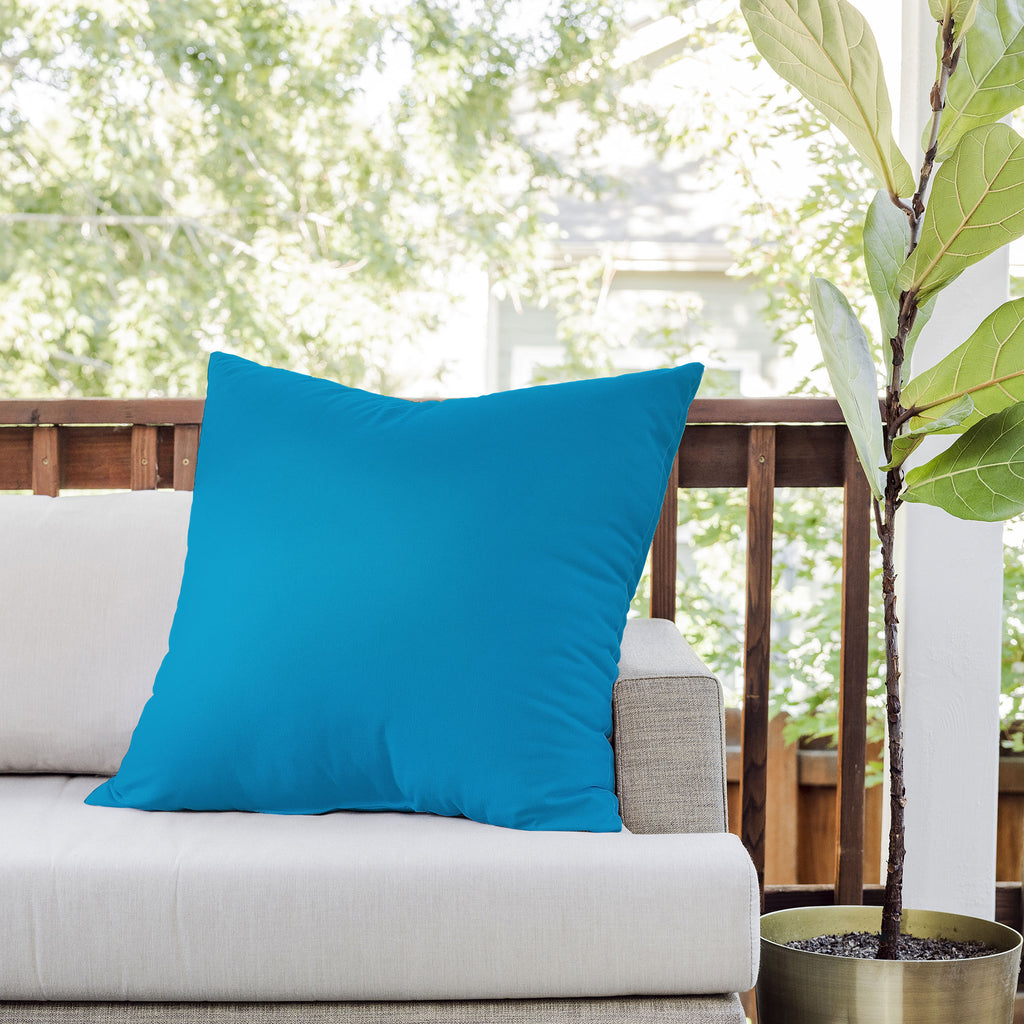 Bright Blue 313c Outdoor Throw Pillow Deny Designs