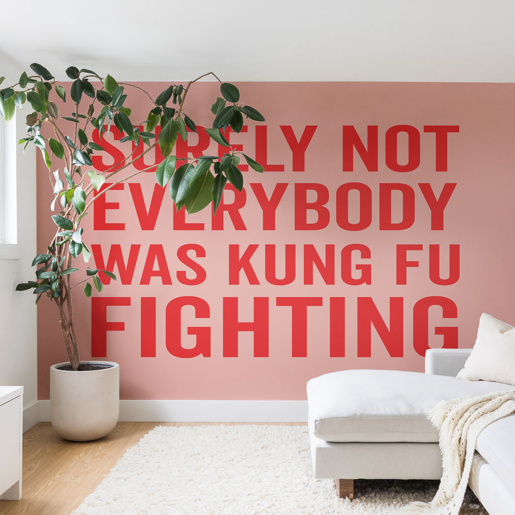 Kung Fu Fighting Wall Mural Dirtyangelface