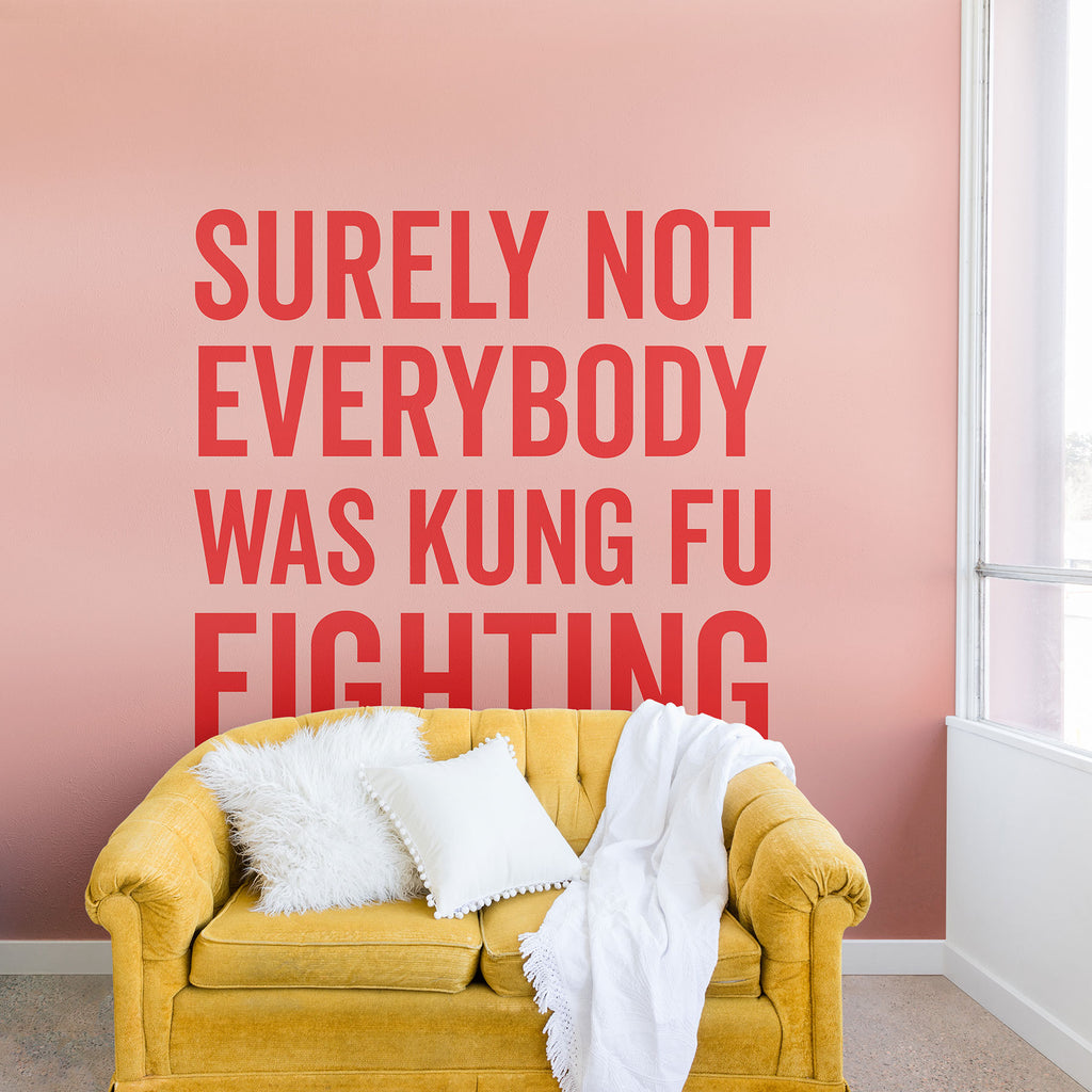 Kung Fu Fighting Wall Mural Dirtyangelface