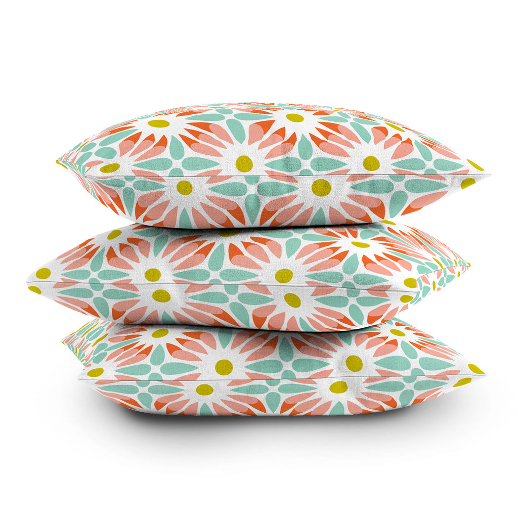 Crazy Daisy Sorbet Outdoor Throw Pillow Heather Dutton