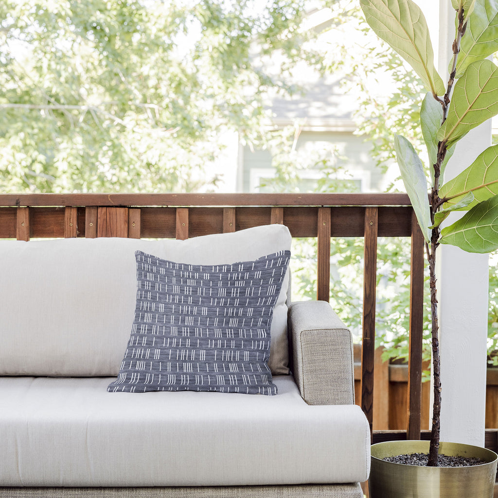 Bogo Denim Mudcloth Light Outdoor Throw Pillow Holli Zollinger