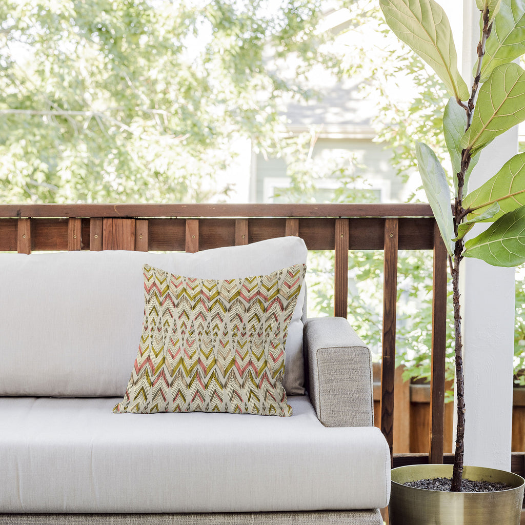 Pyramid Line West Outdoor Throw Pillow Pattern State