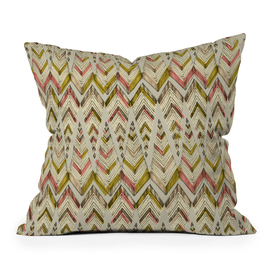 Pyramid Line West Outdoor Throw Pillow Pattern State