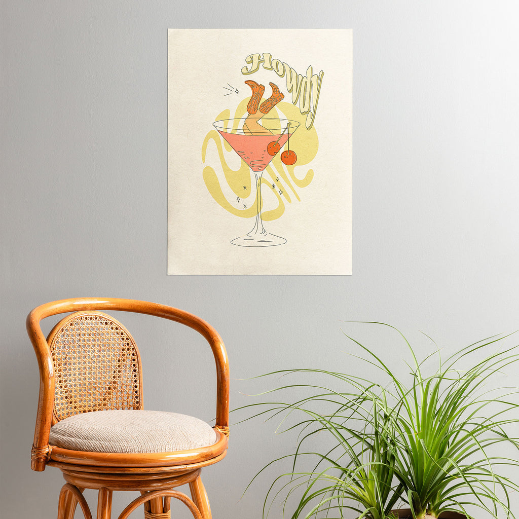 Tipsy Cowgirl Tan Poster Shanasart