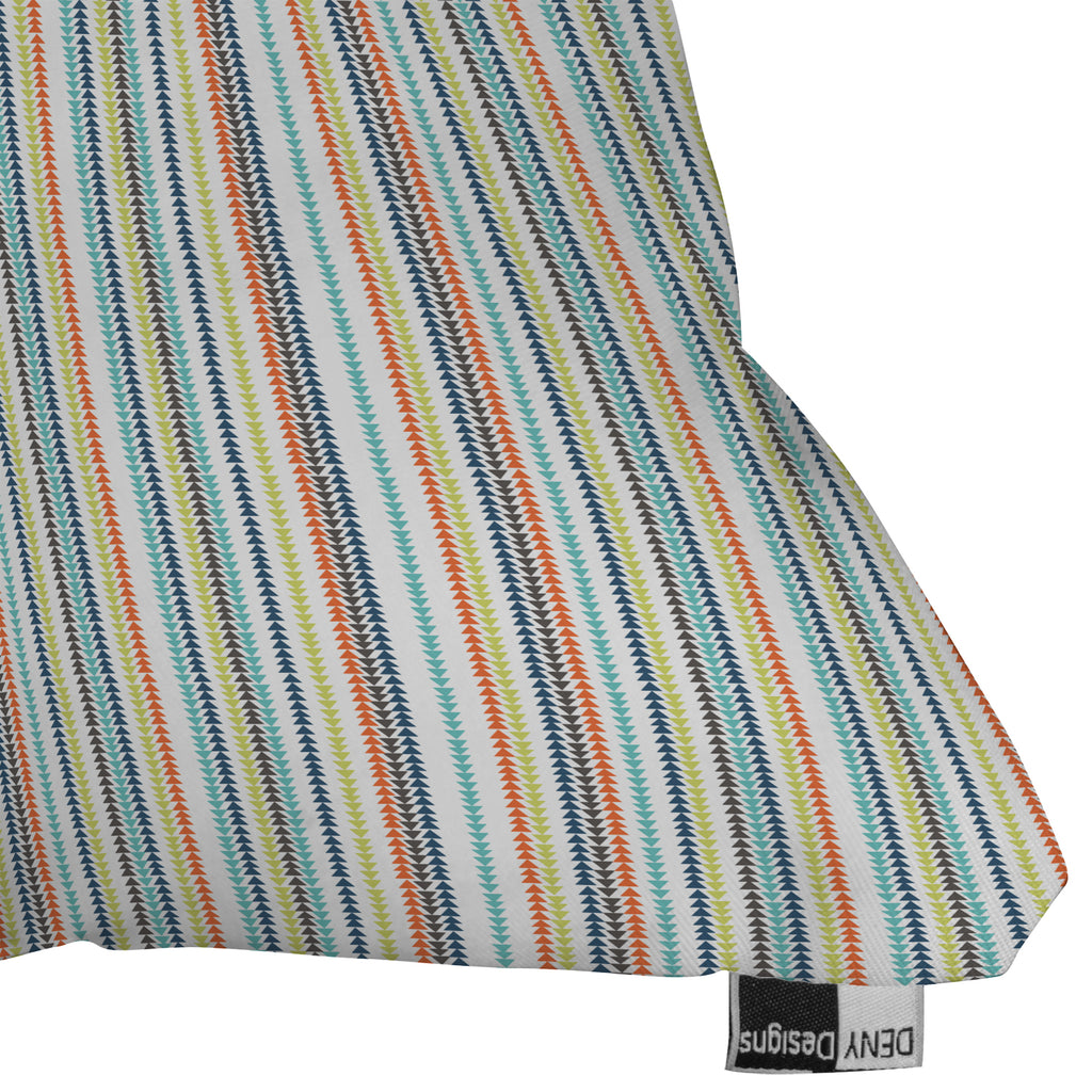 Triangle Stripe Outdoor Throw Pillow Vy La