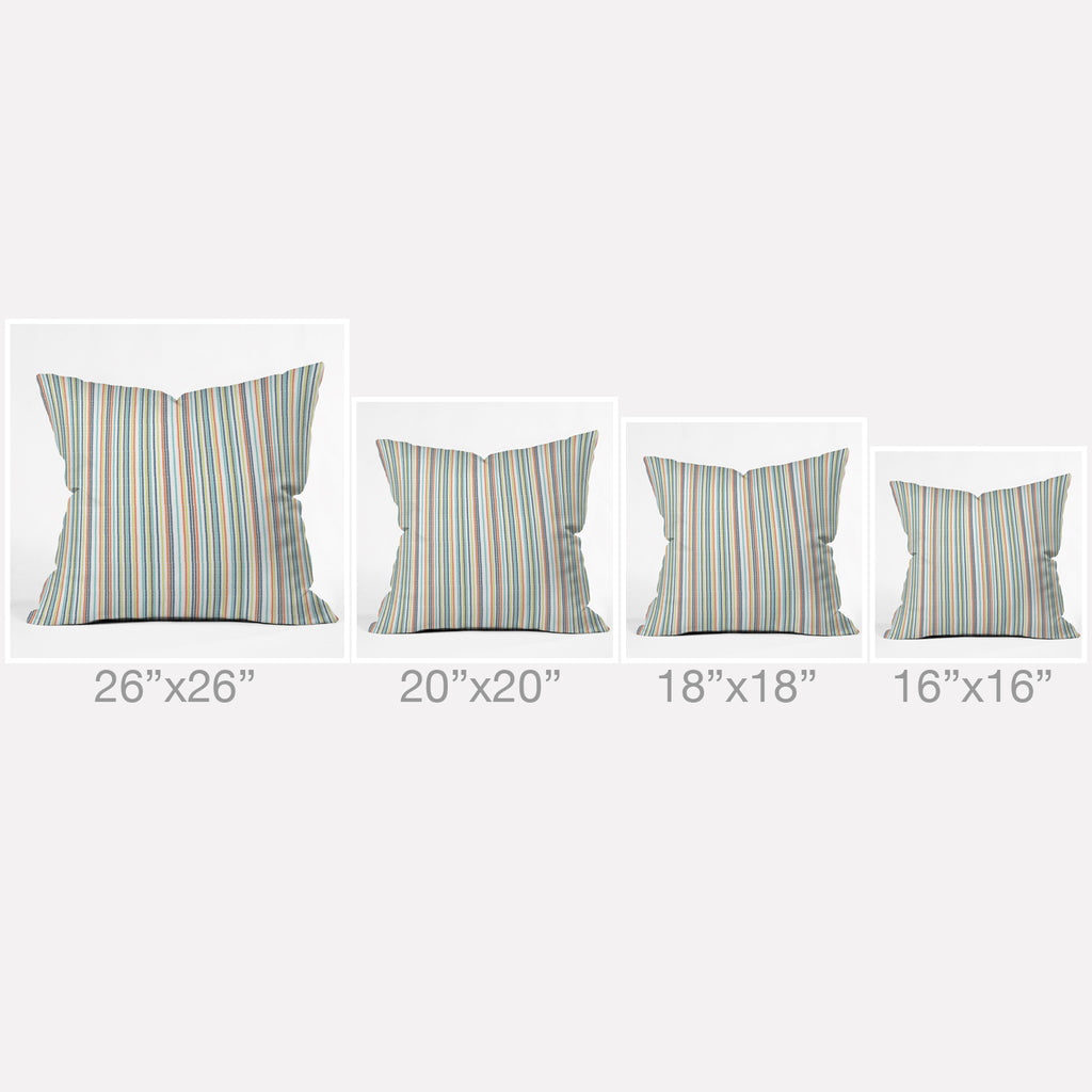 Triangle Stripe Outdoor Throw Pillow Vy La