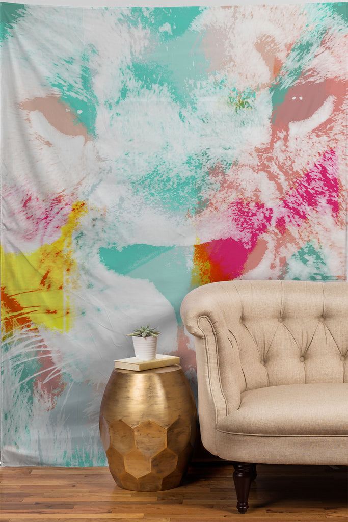 Abstract Lion Tapestry Allyson Johnson