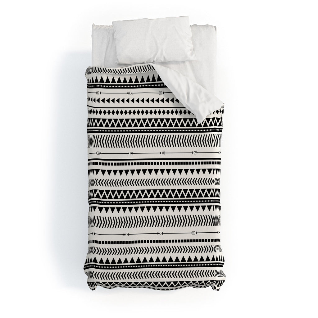 Black And White Aztec Pattern Duvet Cover Allyson Johnson