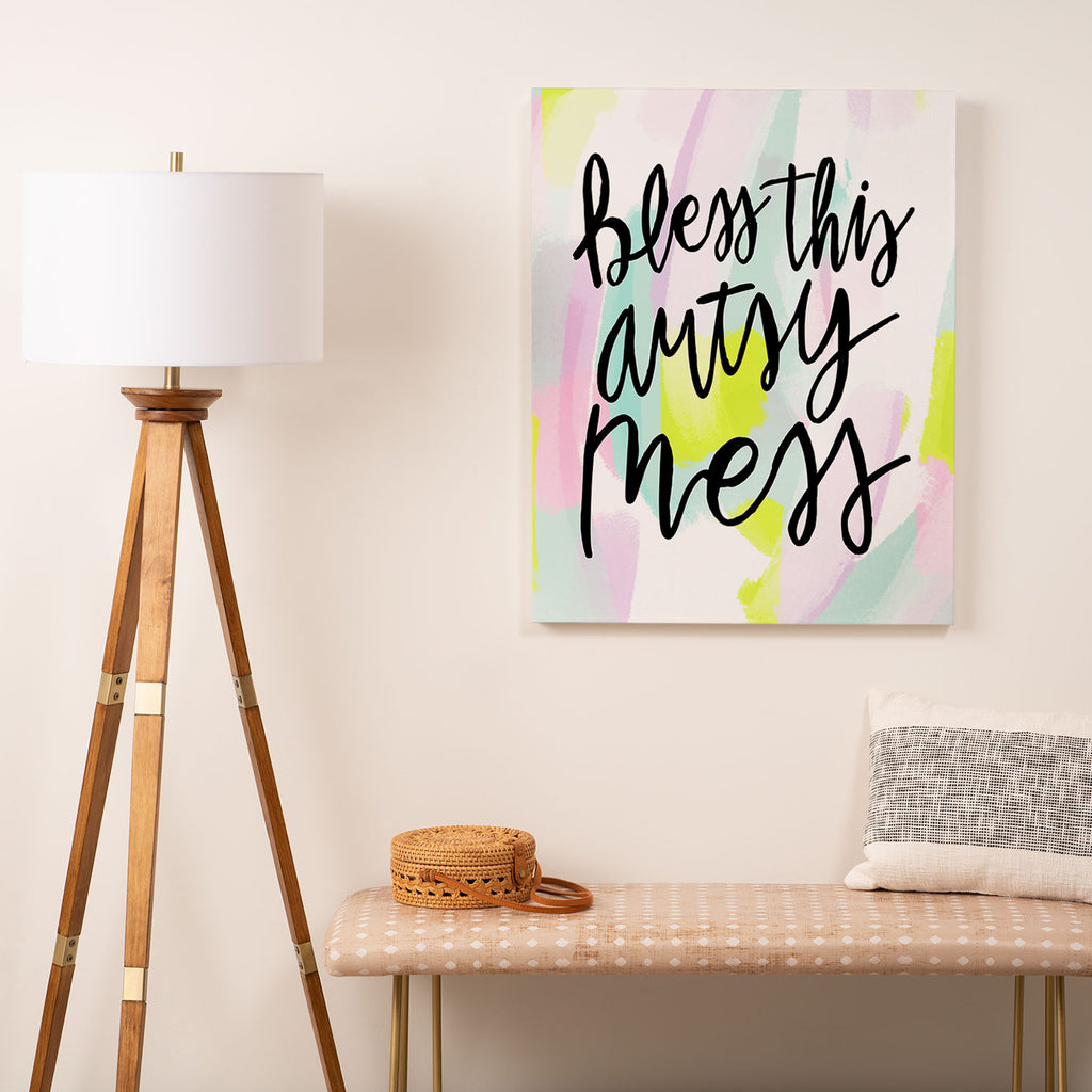 Bless This Artsy Mess Art Canvas Allyson Johnson