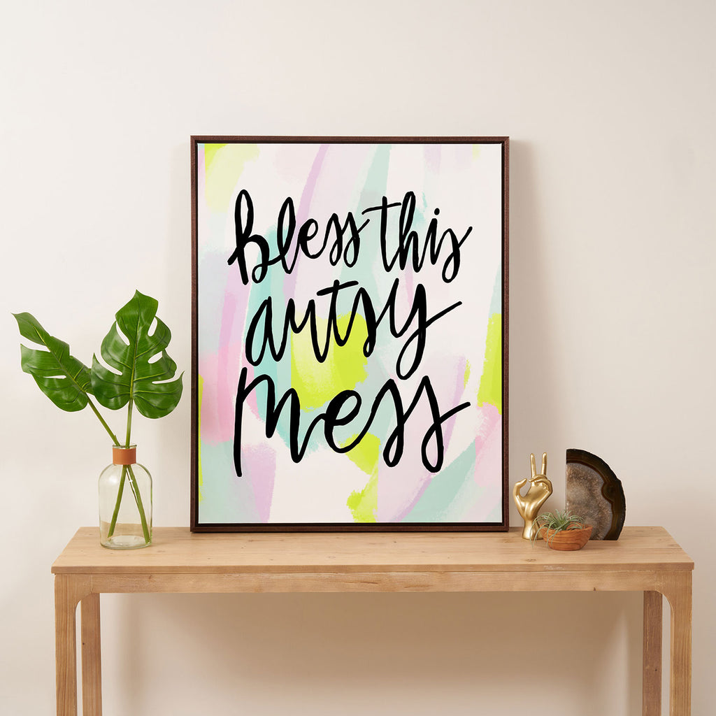 Bless This Artsy Mess Art Canvas Allyson Johnson