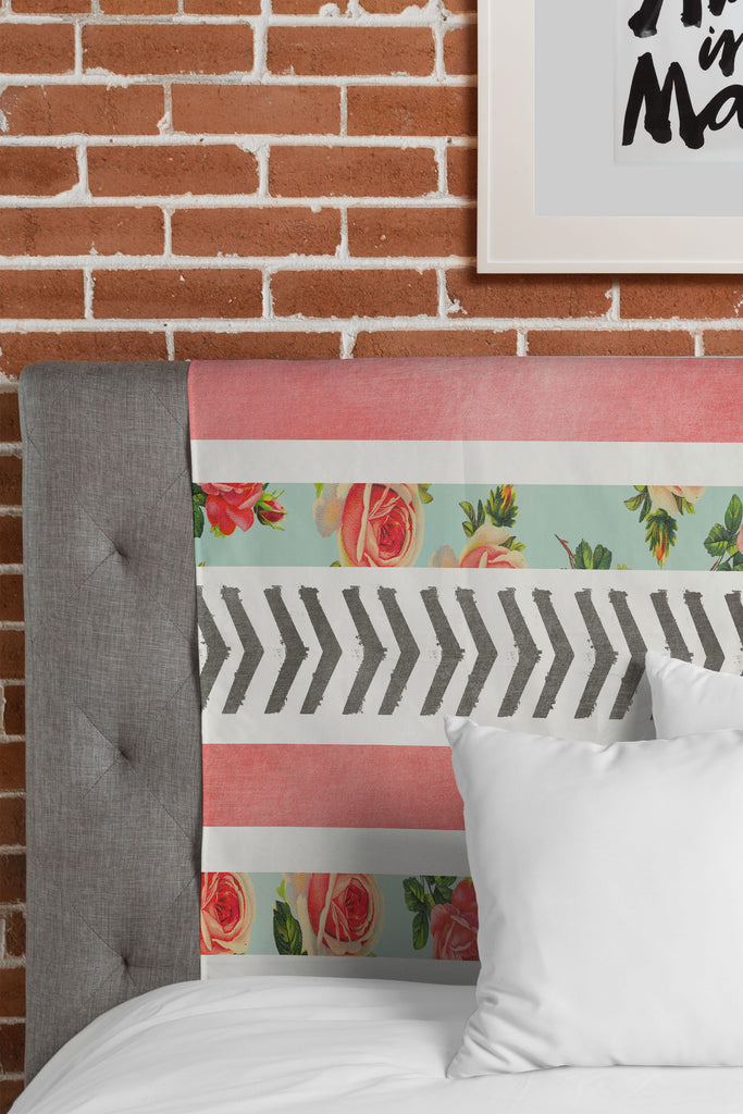 Floral Stripes And Arrows Tapestry Allyson Johnson