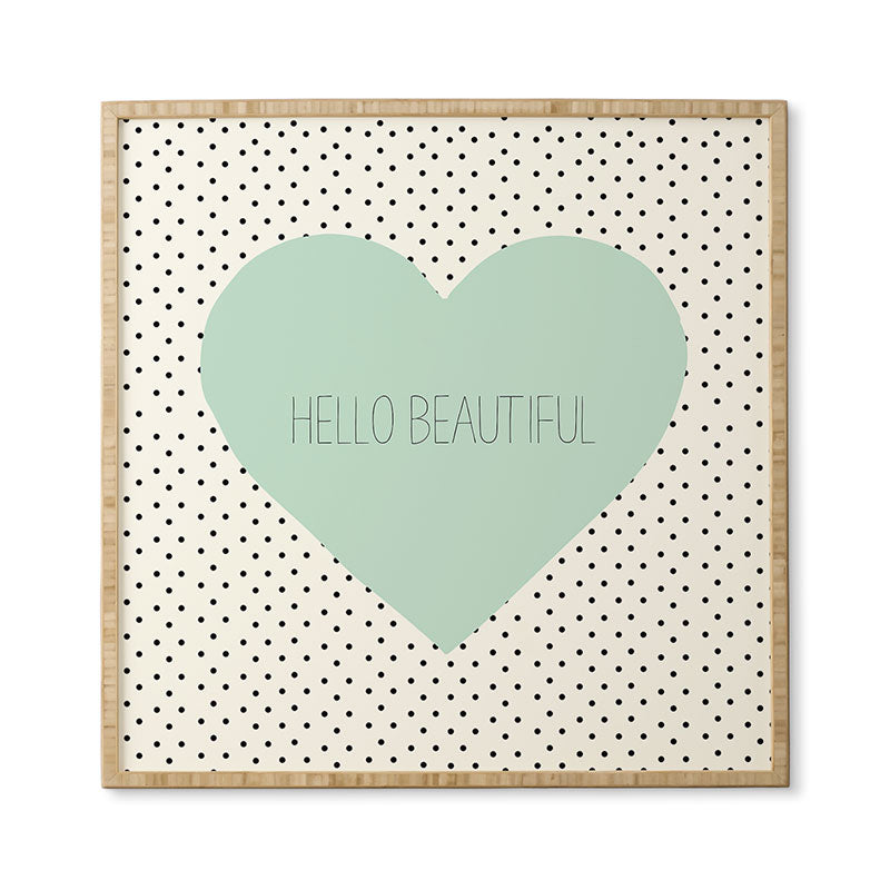 Hello Beautiful Heart Framed Wall Art Allyson Johnson