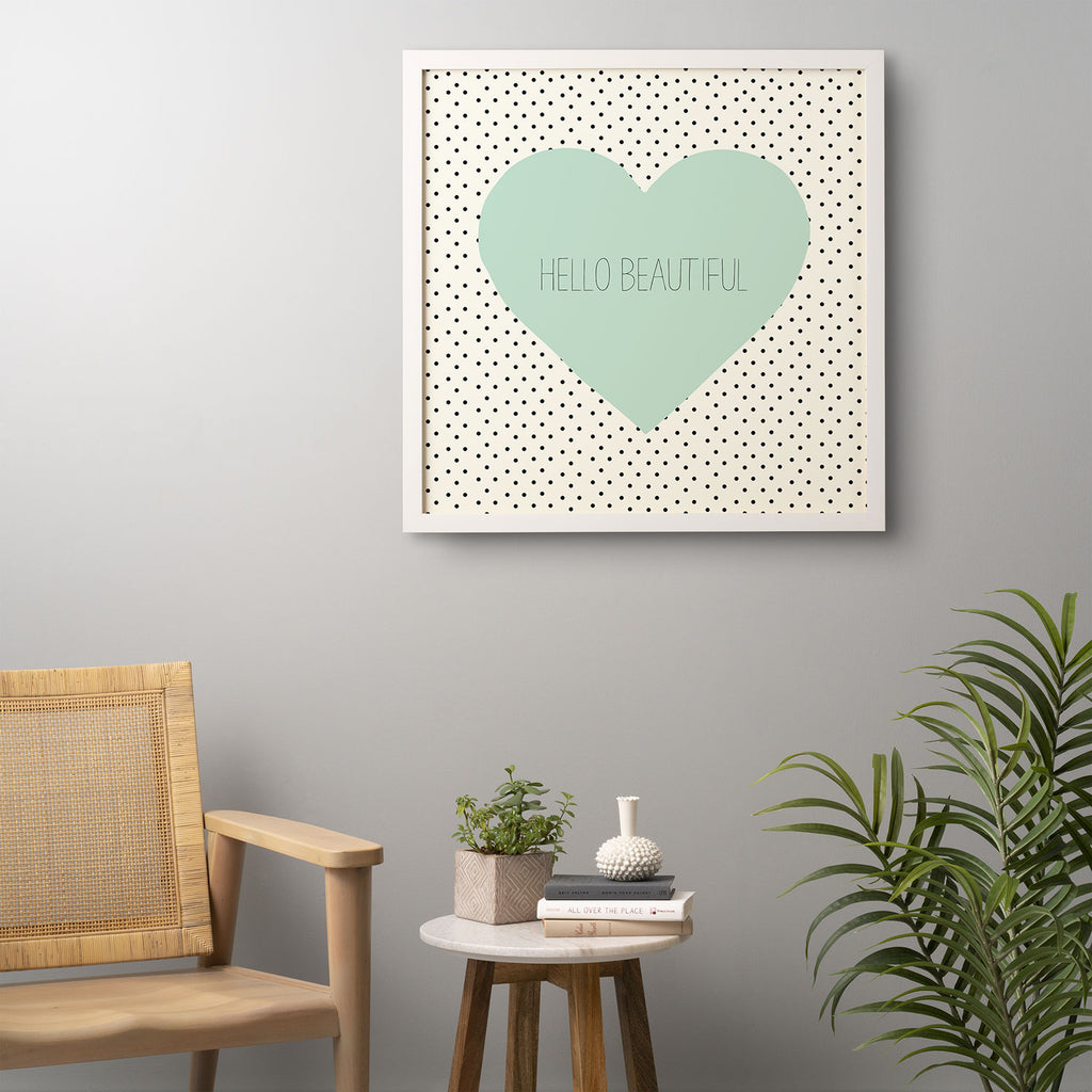 Hello Beautiful Heart Framed Wall Art Allyson Johnson