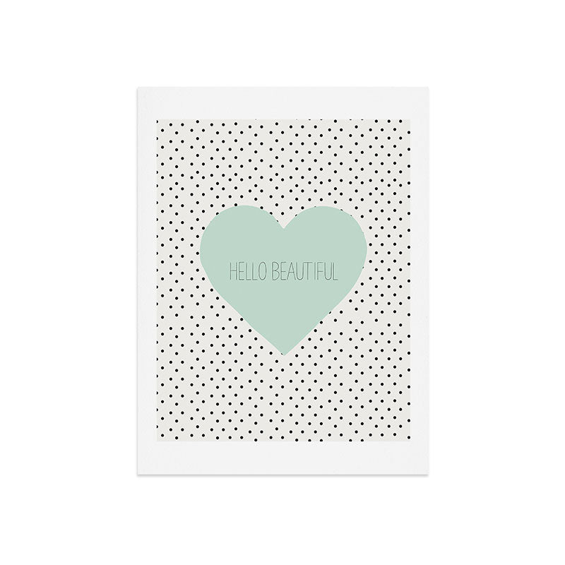 Hello Beautiful Heart Art Print Allyson Johnson