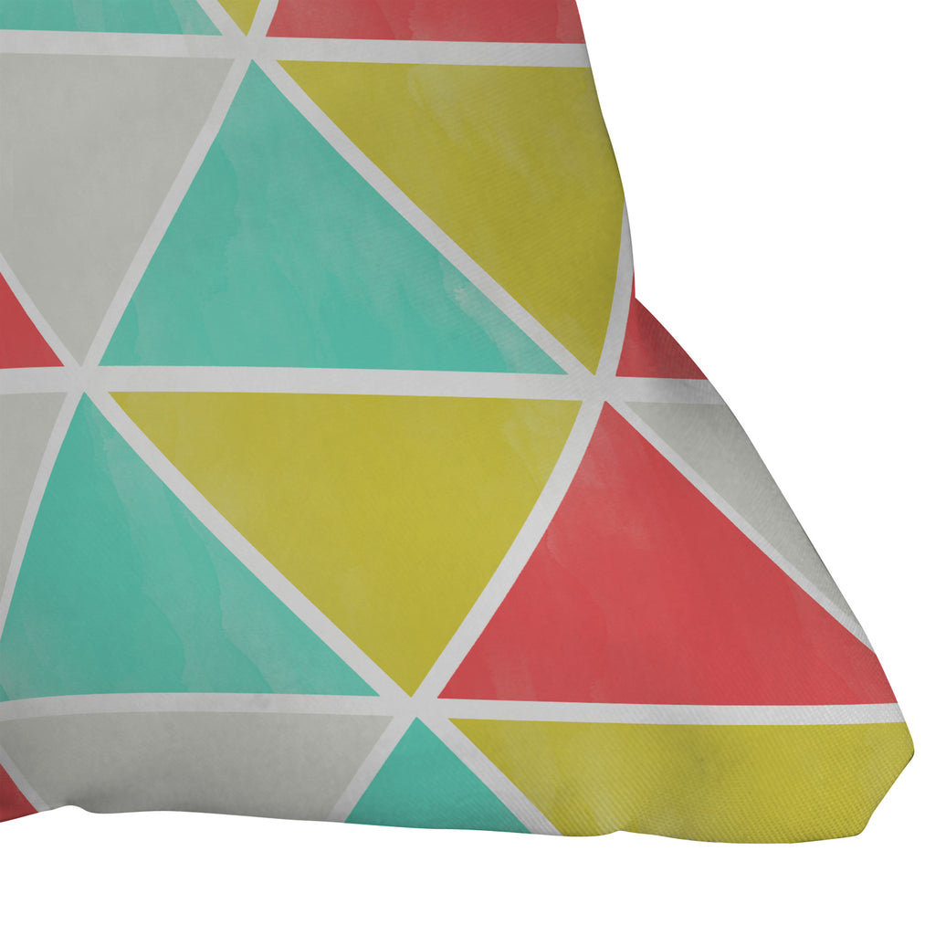 Summer Triangles Throw Pillow Allyson Johnson