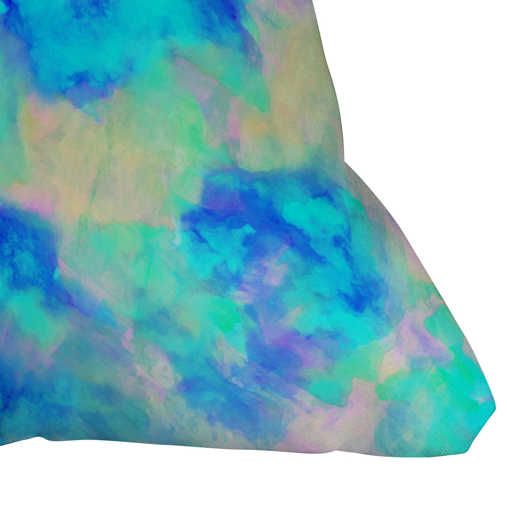 Electrify Ice Blue Throw Pillow Amy Sia