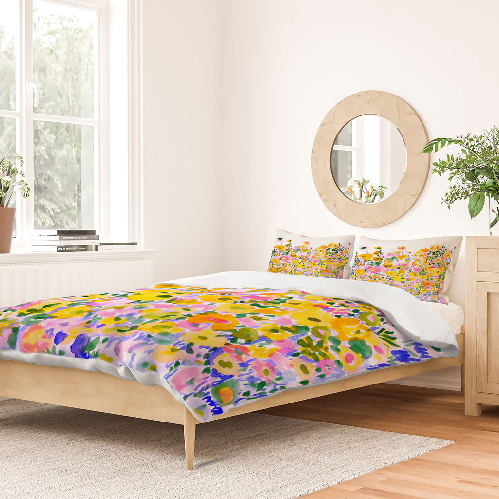 Flower Fields Sunshine Duvet Cover Amy Sia