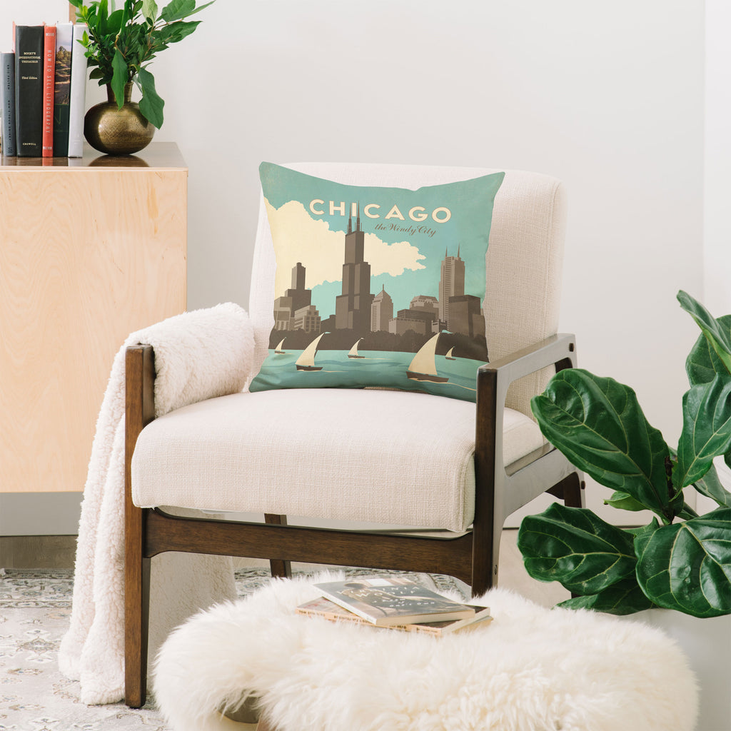 Chicago Throw Pillow Anderson Design Group