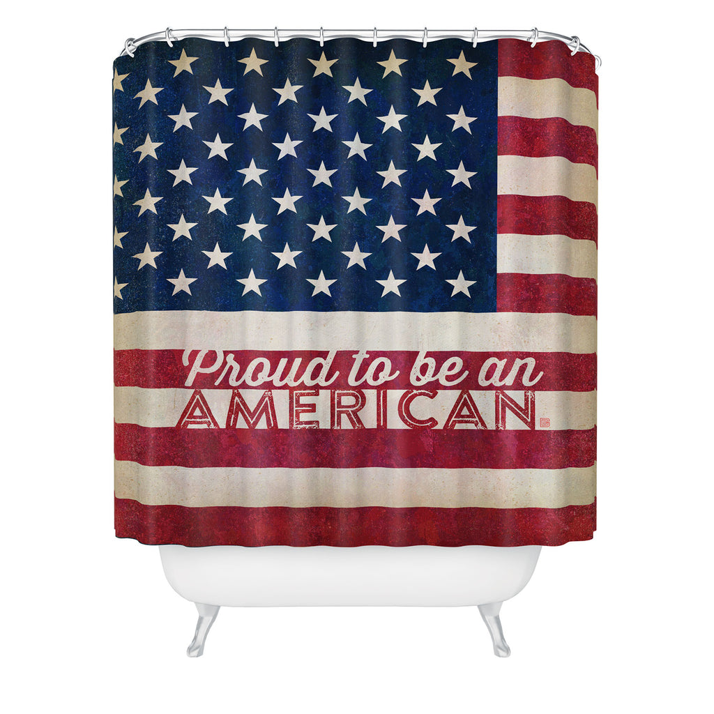 Proud To Be An American Flag Shower Curtain Anderson Design Group