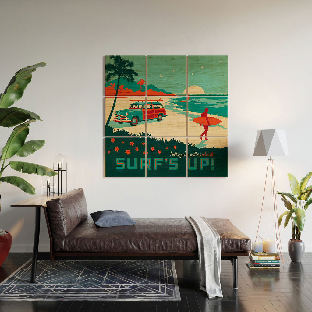Surfs Up Wood Wall Mural Anderson Design Group
