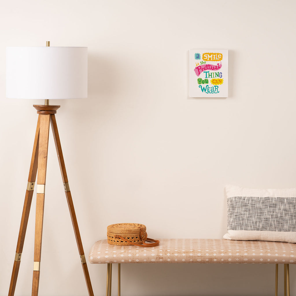 A Smile Is The Prettiest Thing You Can Wear Art Canvas Andi Bird