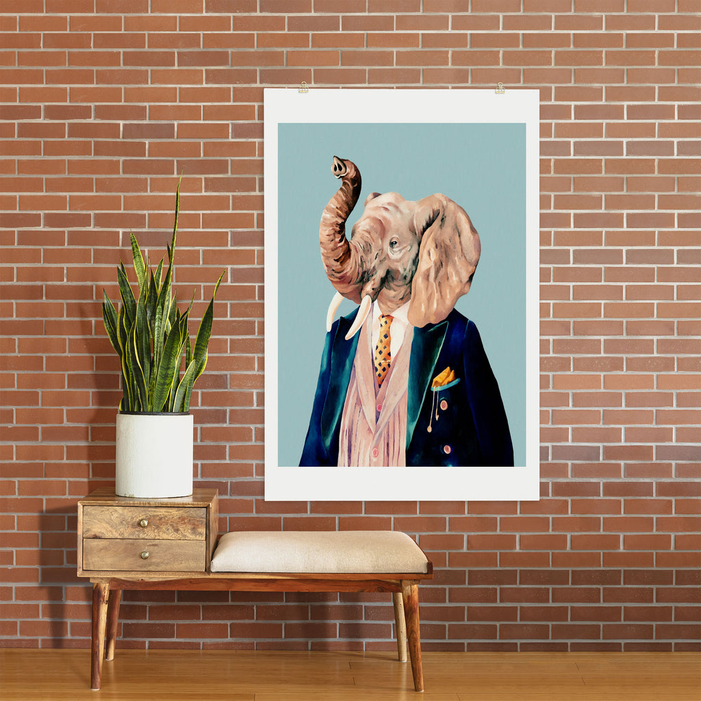 Mr Elephant Art Print Animal Crew