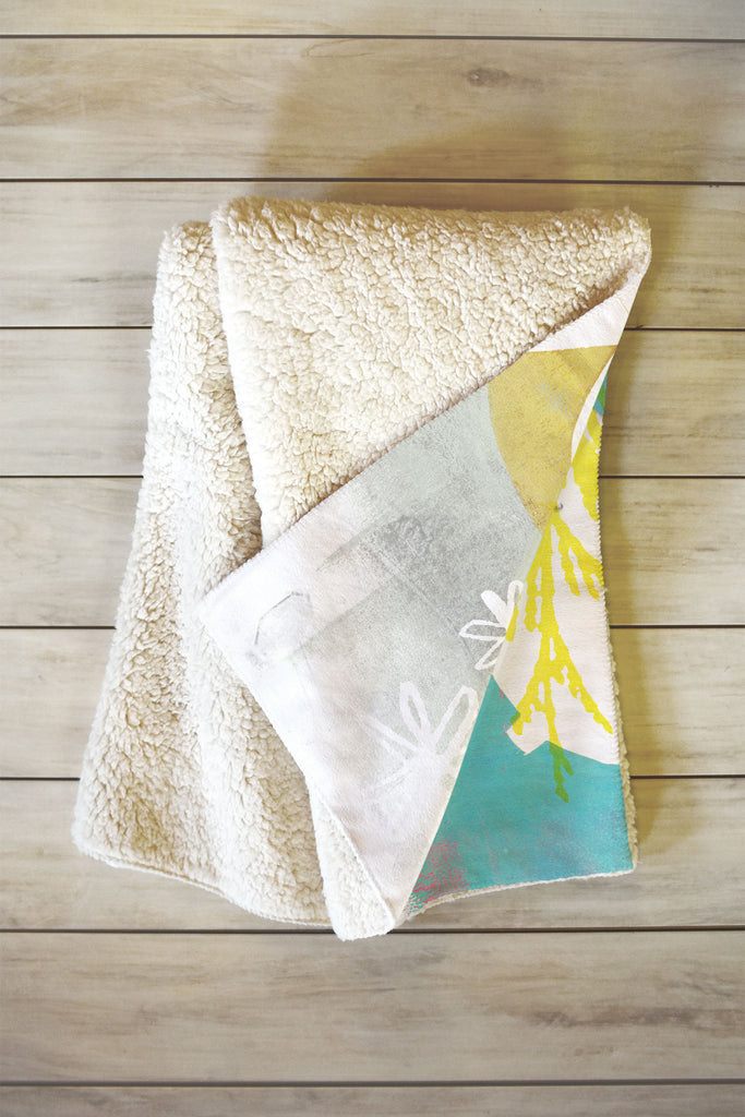 Bird Plus Ocean Fleece Throw Blanket Barbara Chotiner