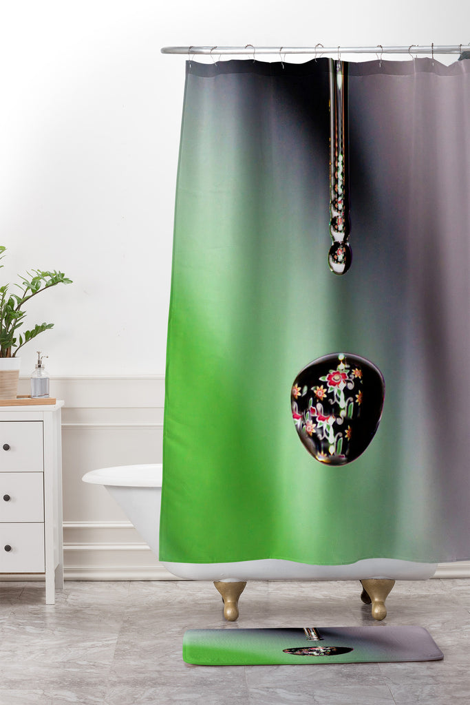 Jeweled Drop Shower Curtain And Mat Barbara Sherman