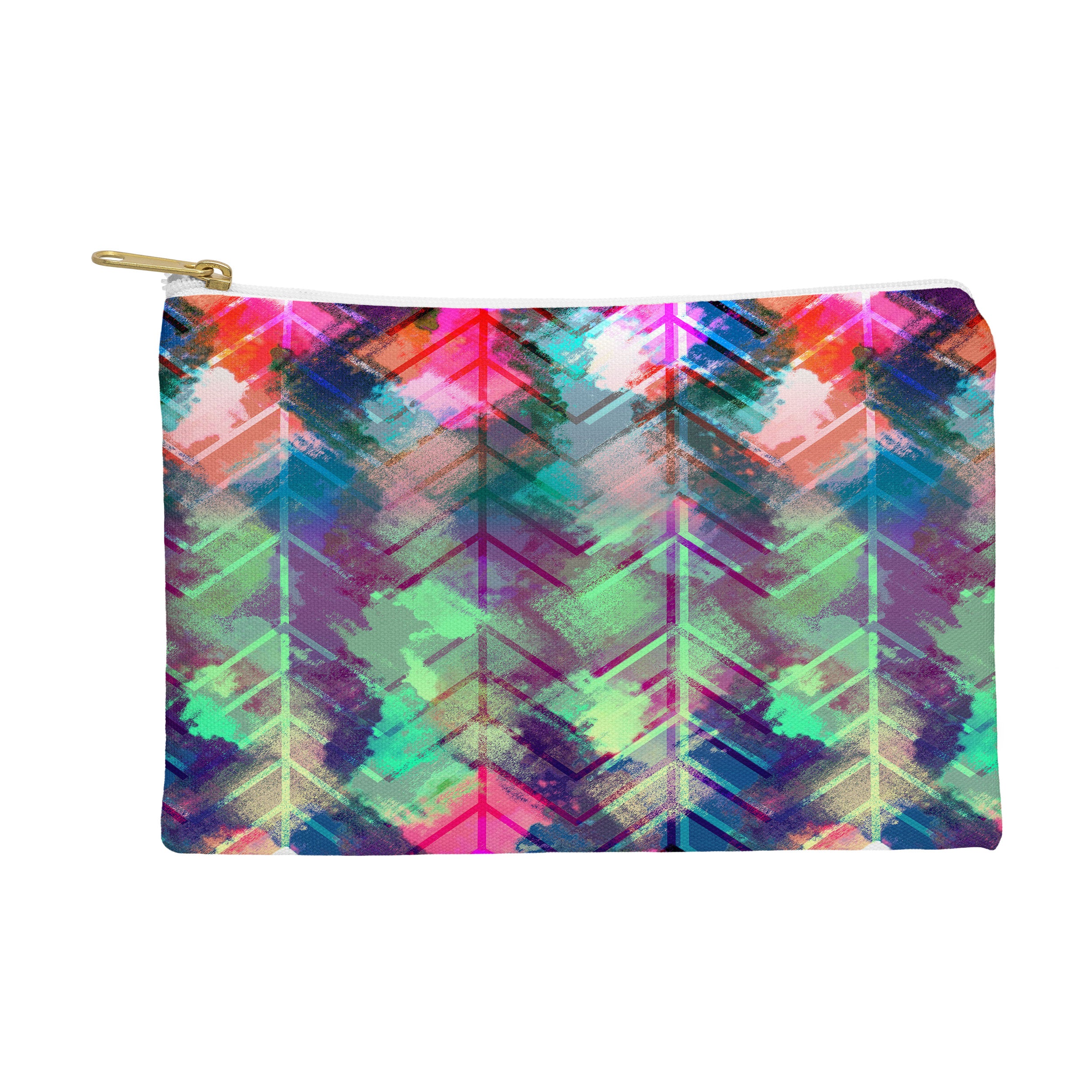Sprayed Chevron Pouch Bel Lefosse Design