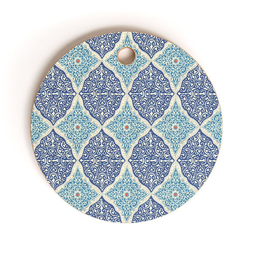 Curly Rhombus Cutting Board Round Belle13