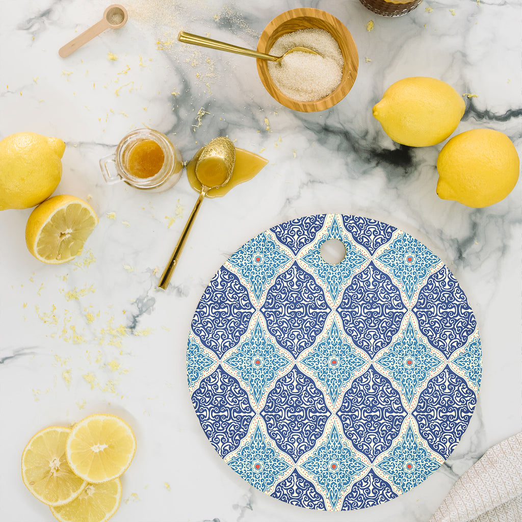 Curly Rhombus Cutting Board Round Belle13