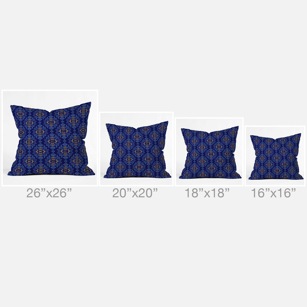 Royal Damask Pattern Throw Pillow Belle13