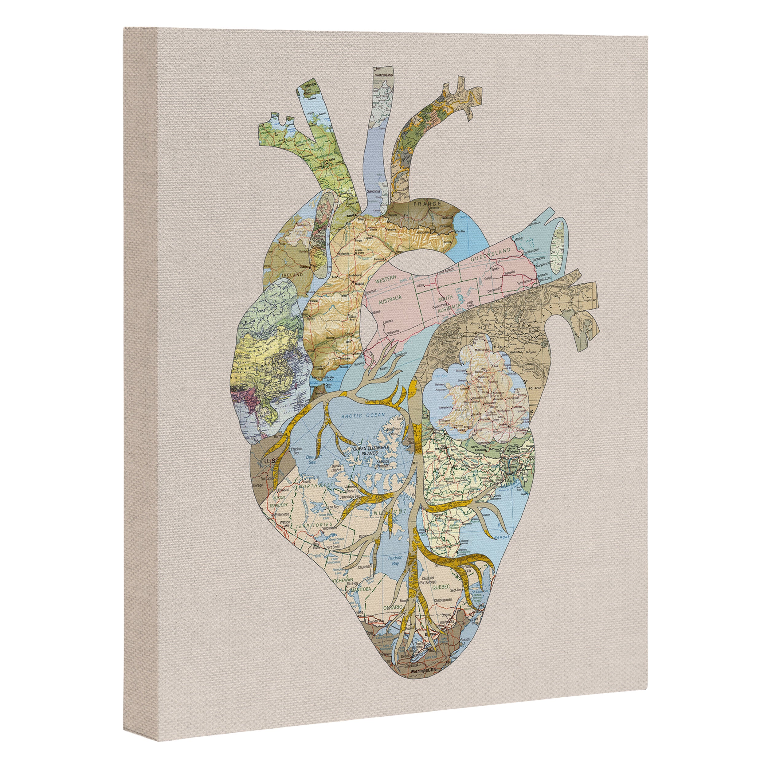A Travelers Heart Art Canvas Bianca Green