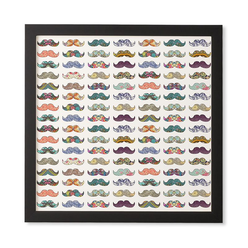 Mustache Mania Framed Wall Art Bianca Green
