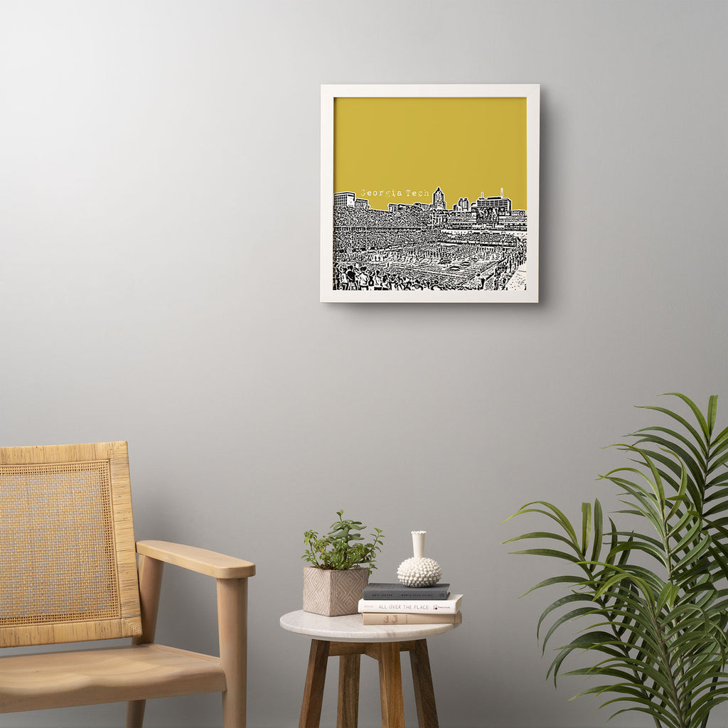 Georgia Tech Yellow Framed Wall Art Bird Ave