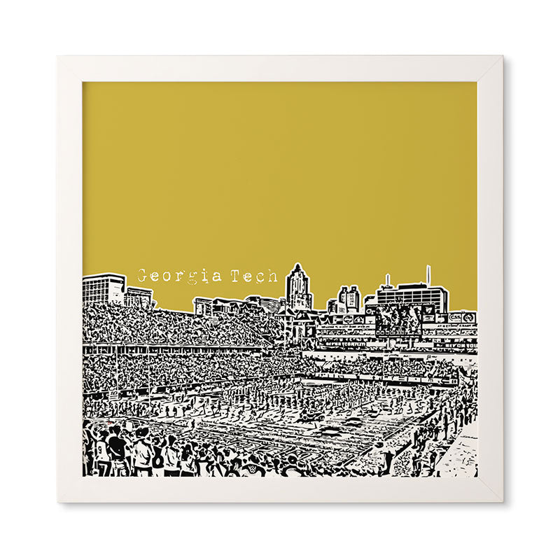 Georgia Tech Yellow Framed Wall Art Bird Ave
