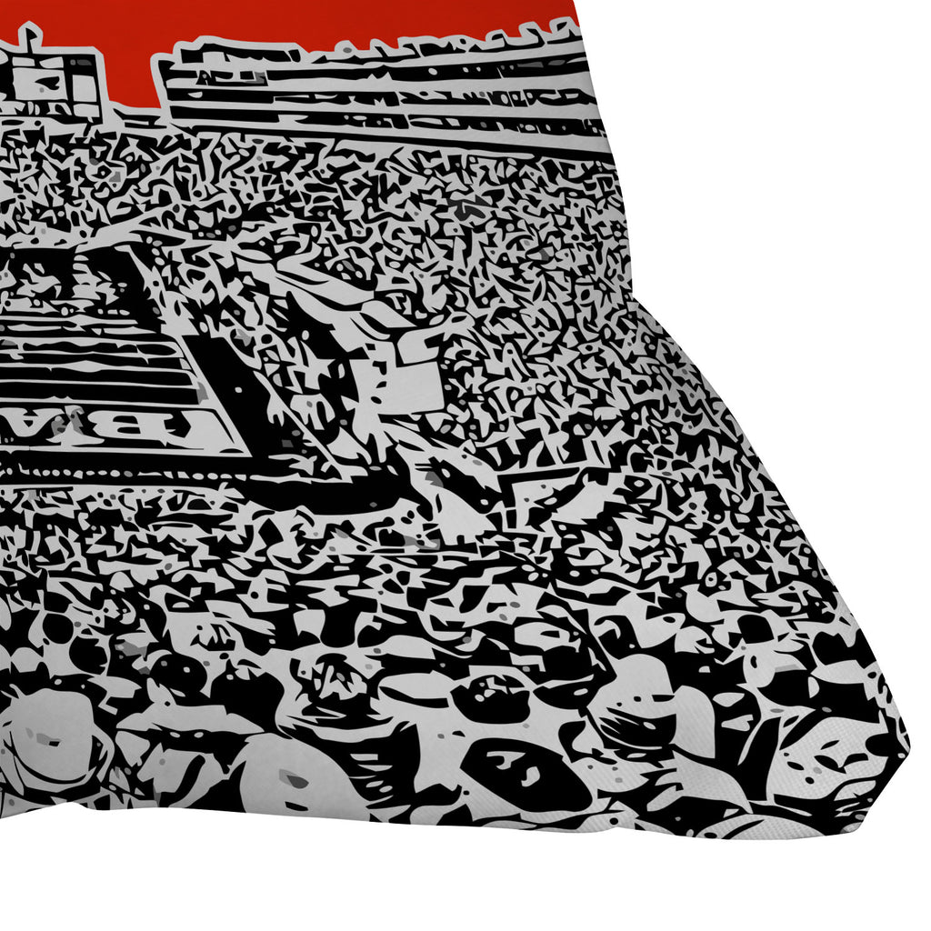 Wisconsin Badgers Red Throw Pillow Bird Ave