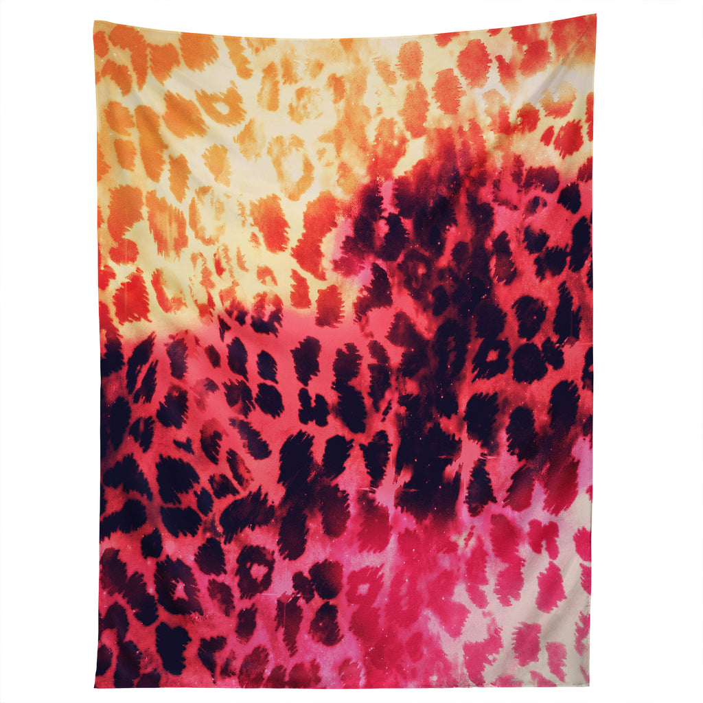 Leopard Storm Fire Tapestry Caleb Troy