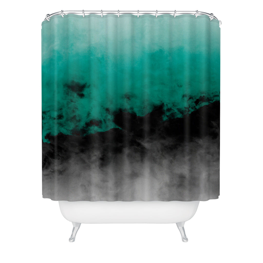 Zero Visibility Emerald Shower Curtain Caleb Troy