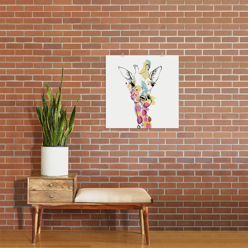 Giraffe Color Art Print Casey Rogers